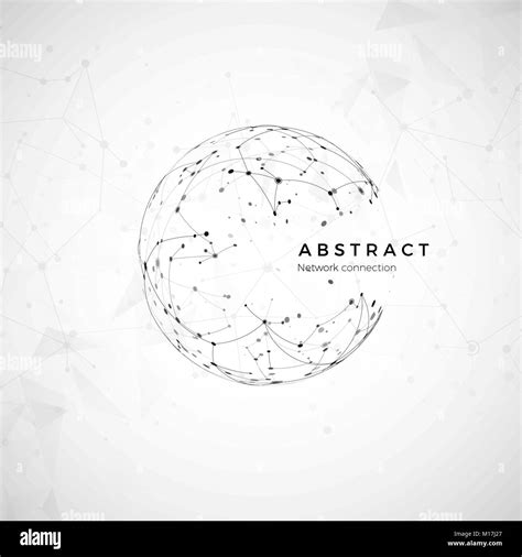 Abstract Global Web Node And Communication Globe Digital Net Modeling Social Computer