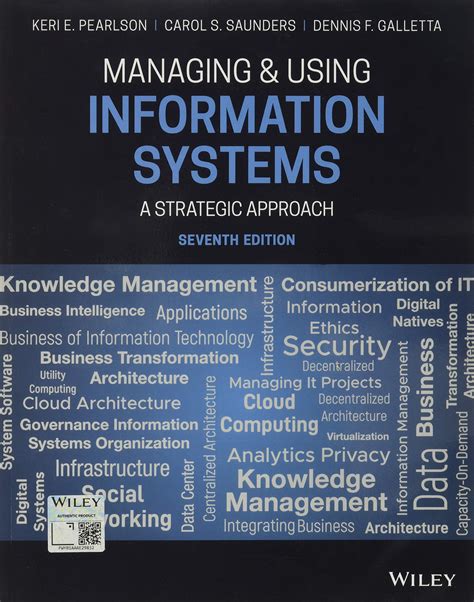 Managing And Using Information Systems A Strategic Approach Pearlson Keri E Saunders Carol