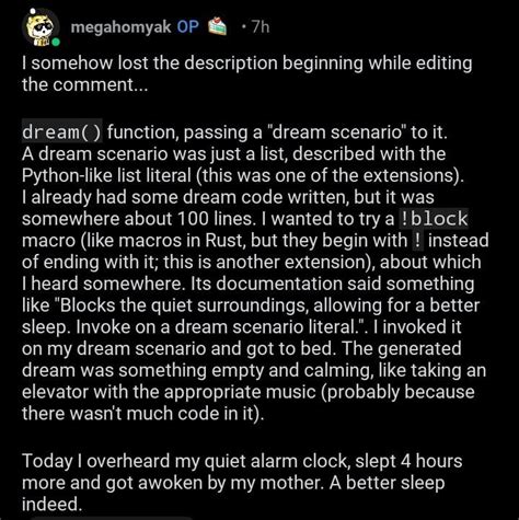 Rank This Persons Dream Coding Rprogrammerhumor