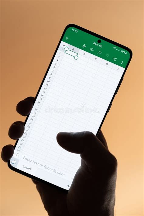 Using Microsoft Excel App On Smartphone Editorial Stock Image Image Of Mobile Internet 260903739
