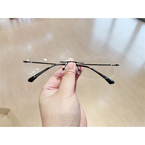Frameless Glasses Rectangular Lightweight Rimless Round Frame Frame Only Free Nose Pad 1pair
