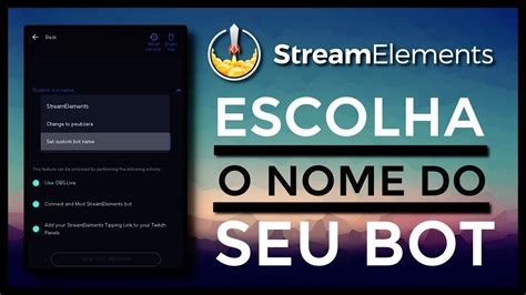COMO MUDAR NOME DO BOT TWITCH YOUTUBE FACEBOOK STREAMELEMENTS YouTube
