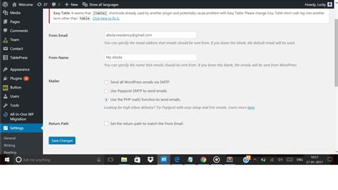 Php Unable To Send Email Via Wp Smtp Plugin Stack Overflow
