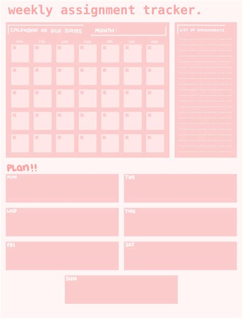Assignment Tracker And Planner Pink Ver Notability Gallery Assignment Tracker And Planner Pink Ver Notability Gallery