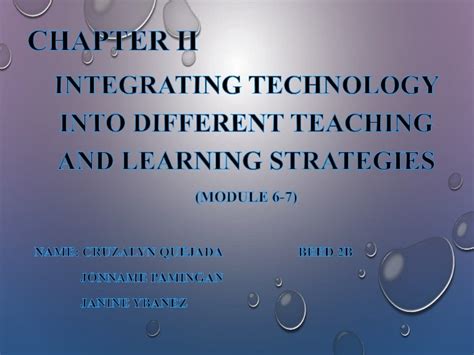 Integrating Technology Into Different Teaching And Learning Strategies