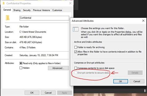 Encrypt Contents To Secure Data Grayed Out Microsoft Community