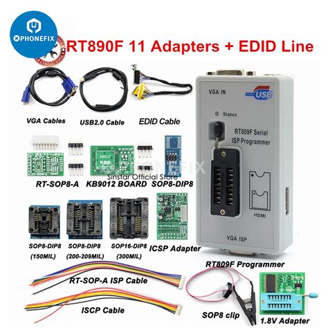 Rt809f Isp Programmer Lcd Vga Icsp Bios Read Write Tool