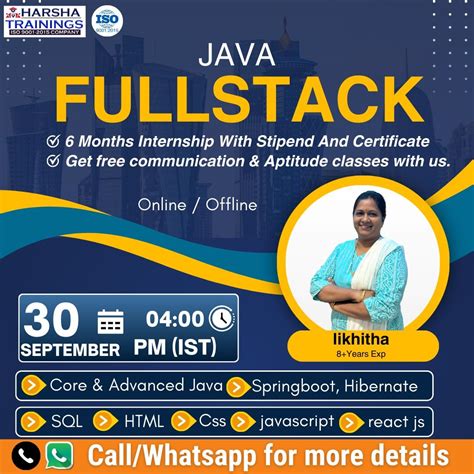 Hi Everyone Were Excited To Announce Details About Our Upcoming Java Full Stack New Batch 👉