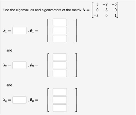 Solved Find The Eigenvalues And Eigenvectors Of The Matrix Chegg