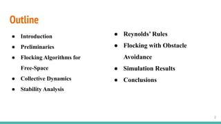 Flocking For Multi Agent Dynamic Systems Algorithms And Theory PPT