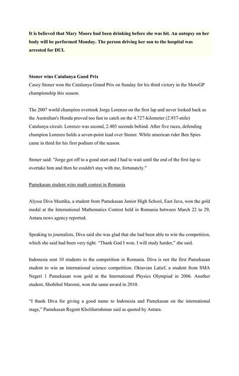 Contoh Announcement Text Docx