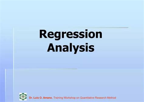 Ppt Regression Analysis Powerpoint Presentation Free Download Id