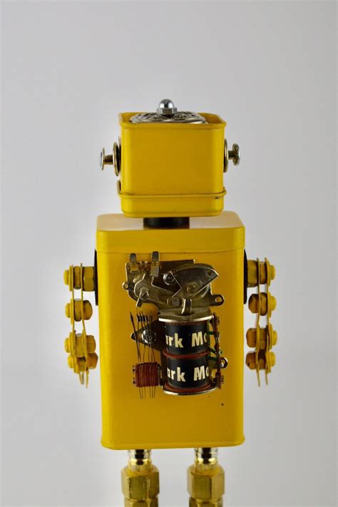 Assemblage Art Robot Created With Recycled And Reclaimed Etsy
