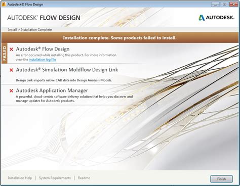 Failed Instaling The Flow Design Babe Version Autodesk Community