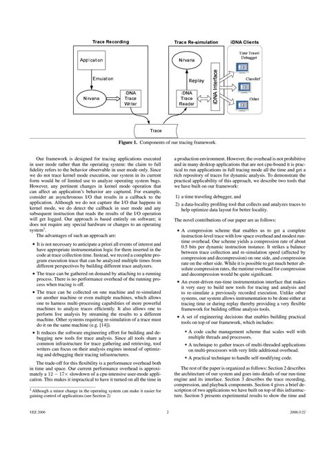 Solution Framework For Instruction Level Tracing And Analysis Of Program Executions 2006