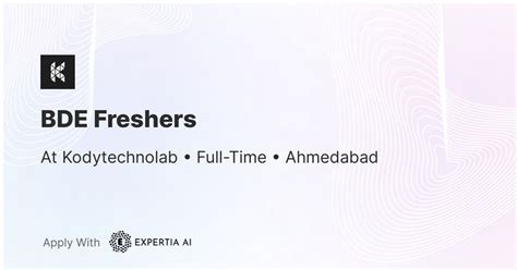 Bde Freshers Job Ahmedabad Fresher