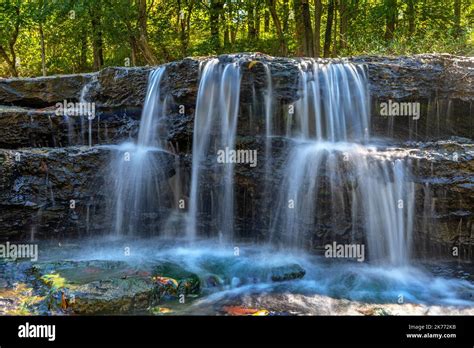 A Stunningly Beautiful Stepped Waterfall Shot With A Slow Shutter Speed