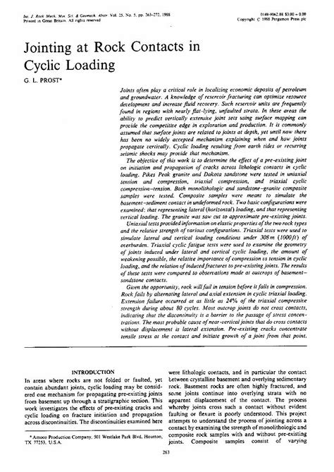 Pdf Jointing At Rock Contacts In Cyclic Loading Dokumen Tips