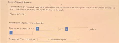 Solved Current Attempt In Progressgraph The Function Then