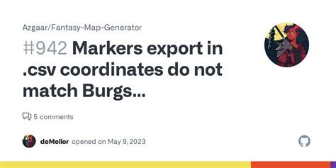 Markers Export In Csv Coordinates Do Not Match Burgs Coordinates · Issue 942 · Azgaarfantasy