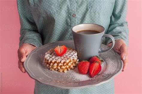 Girl Holding Breakfast By Stocksy Contributor Milles Team Stocksy