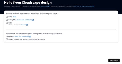 Checkbox With Links Codesandbox