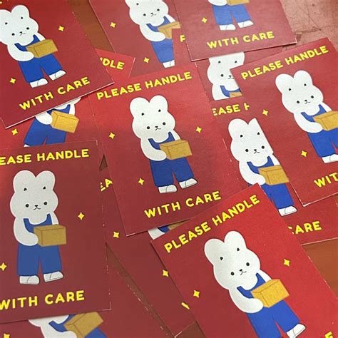 Fragile Aesthetic Stickers [content 20 Pcs] Cute Fragile Sticker