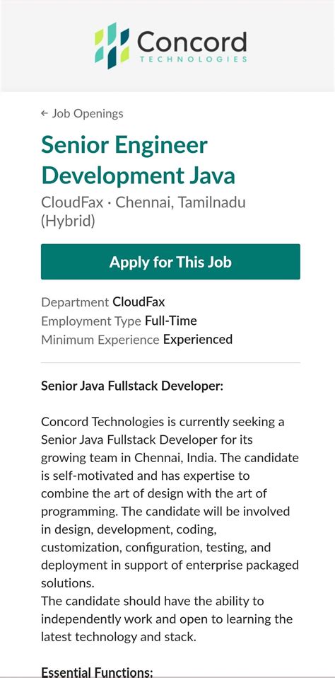 aashish sethi on linkedin opening for the post of senior engineer