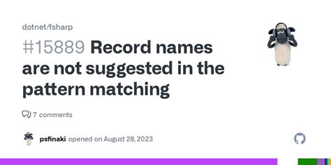 Record Names Are Not Suggested In The Pattern Matching Issue 15889