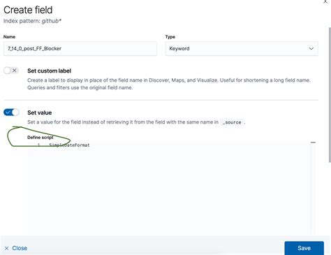 Ux Issue Define Script Label Is Clickable In Create Field Flyout But Clicking It Does