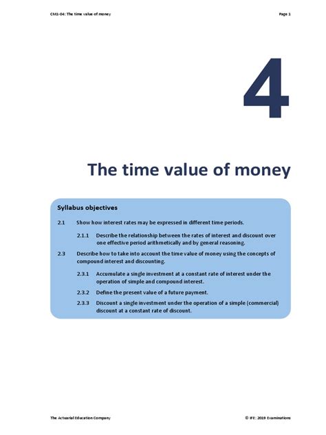 Actuarial Mathematics Subject Cm1 2 Pages 111 131133 137 Pdf Interest Discounting