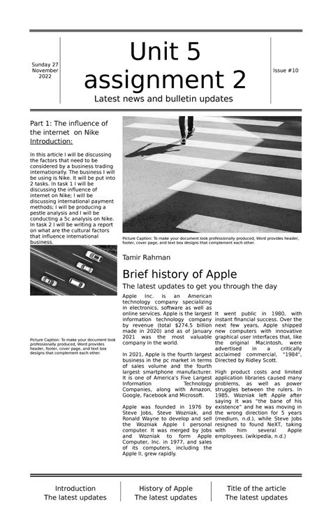 Unit 5 Assignment 2 Sample 1 Sunday 27 November 2022 Unit 5 Assignment