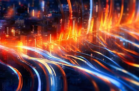 premium ai image against a dynamic backdrop of intersecting blue and