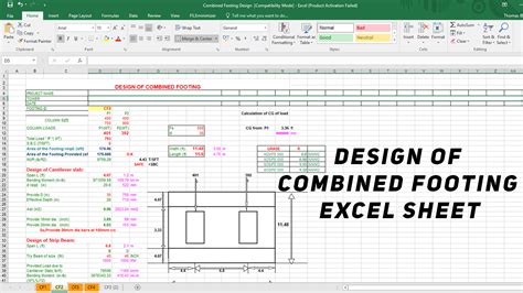 Design Of Combined Footing Excel Sheet Artofit