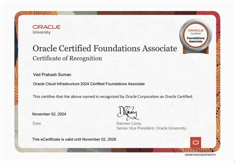 Ved Prakash Suman On Linkedin Oraclecloud Cloudcomputing Certification Careergrowth…