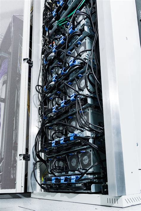 Server Room With Racks In Internet Data Center Stock Image Image Of Internet Industry 355559035