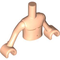 Lego Part C Pr Minidoll Torso Boy With Light Nougat Arms And Hands With Bare Naked