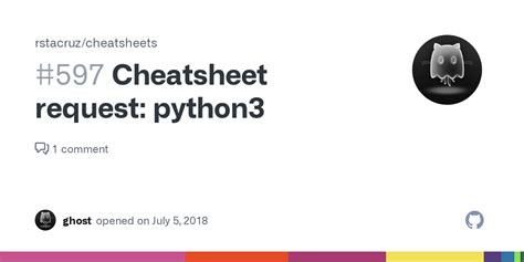Cheatsheet Request Python Issue Rstacruz Cheatsheets Github