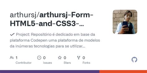 Github Arthursjarthursj Form Html5 And Css3 Animation ️ Project