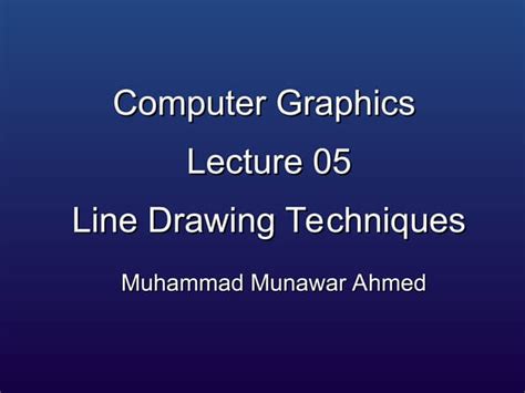 Computergraphicslinealgorithm In Computer Graphics Ppt