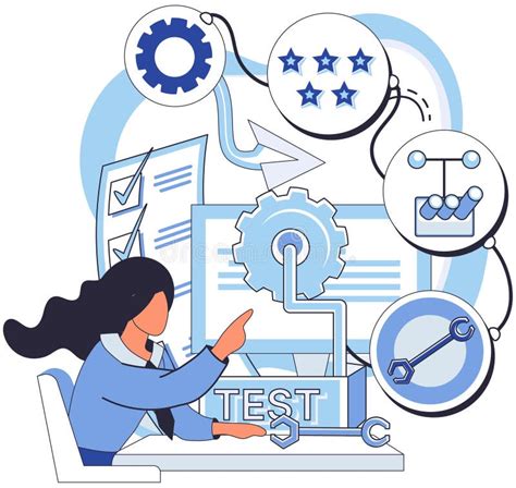 Application Testing Metaphor Vector Application Testing Safety