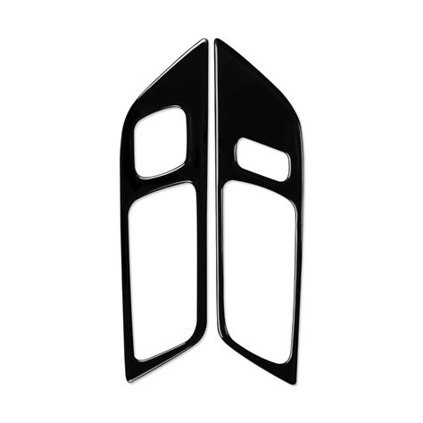 포드 머스탱 2015 2020 자동차 탄소 섬유 도어 핸들 패널 장식 스티커 왼쪽 드라이브 검은색