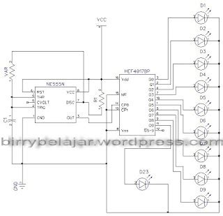 Rangkaian Running LED Sederhana Pemburu Ilmu