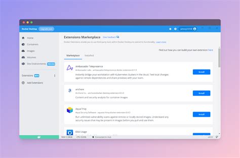 Docker Desktop的新功能 Extensions