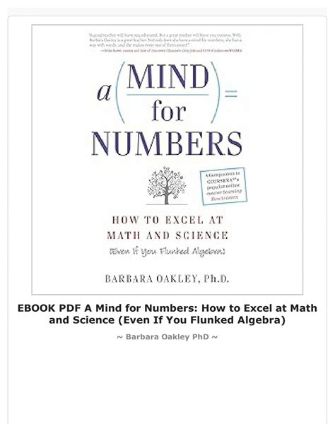 Download A Mind For Numbers How To Excel At Math And Science Even If