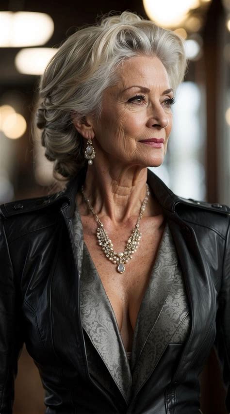 Beautiful Women Over 50 Silver Hair Older Beauty