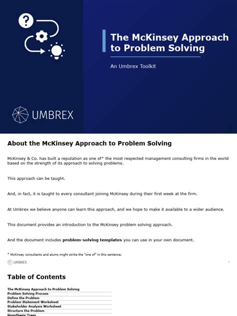 Mckinsey Approach To Problem Solving 2023 04 22 Pdf Mc Kinsey And Company Thought