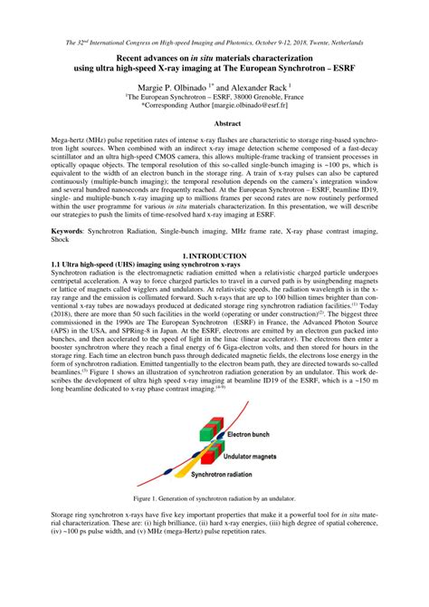 Pdf Recent Advances On In Situ Materials Characterization Using Ultra High Speed X Ray Imaging