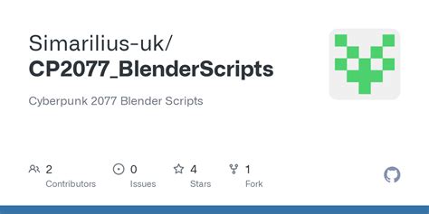 Github Simarilius Ukcp2077blenderscripts Cyberpunk 2077 Blender Scripts