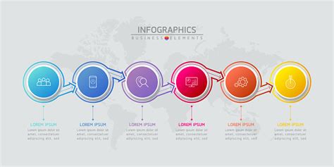 벡터 일러스트레이션 인포그래픽 디자인 템플릿 마케팅 정보 6가지 옵션 또는 단계 6에 대한 스톡 벡터 아트 및 기타 이미지 6 개념 개발 Istock